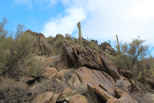 The ridge had mostly stable rock with many class 3 moves ...